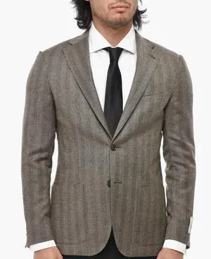 Corneliani Herringbone Single-breasted Blazer