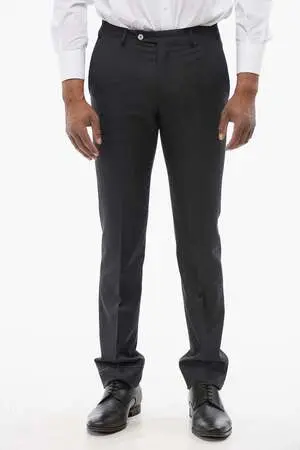Corneliani Leader Virgin-wool Trousers - Gray