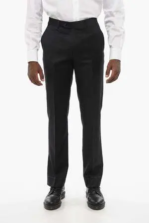 Corneliani Mantua Virgin Wool Trousers - Black