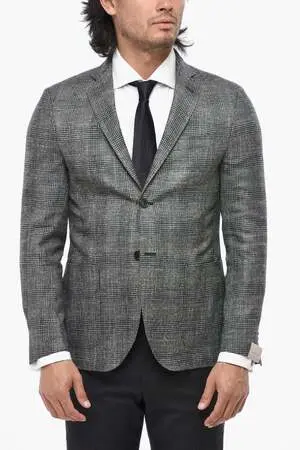 Corneliani Unlined District Check Blazer - Gray