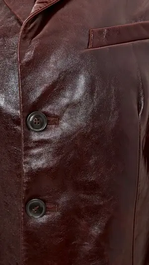 FRAME The Veda Leather Trench Coat