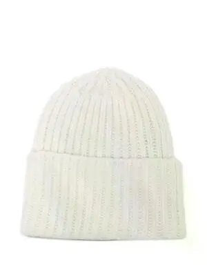 HURRAY Ribbed-knit Cashmere Beanie Hat - Neutrals