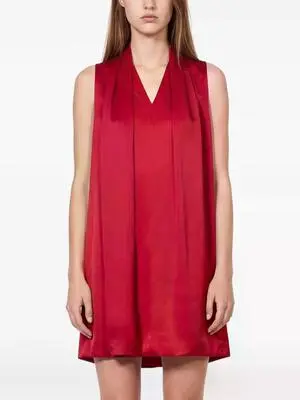 Simkhai Toni Pleated Shift Mini Dress - Red