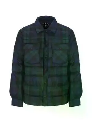 SAVE THE DUCK Quilted Checked Coat - Blue