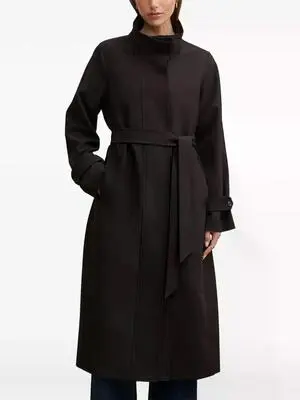 EVER NEW Florence Funnel-neck Trench Coat - Black