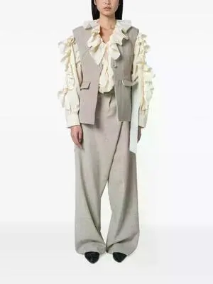 MULLER OF YOSHIOKUBO Mélange-effect Single-breasted Waistcoat