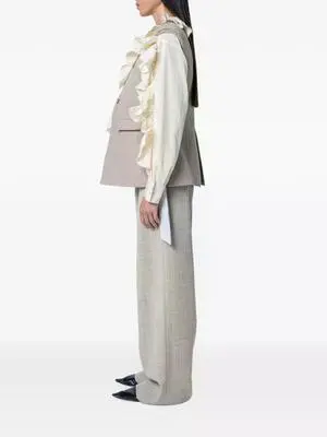MULLER OF YOSHIOKUBO Mélange-effect Single-breasted Waistcoat