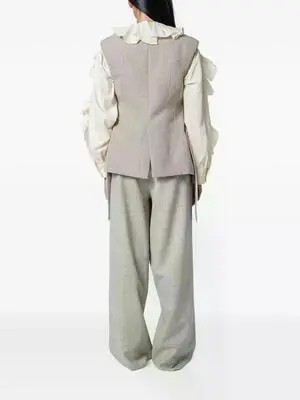 MULLER OF YOSHIOKUBO Mélange-effect Single-breasted Waistcoat