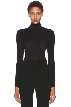 THE ROW Basile Bodysuit - Black