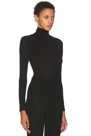 THE ROW Basile Bodysuit - Black