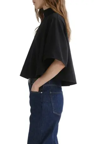 AGOLDE Rom Mock Neck Cape Top