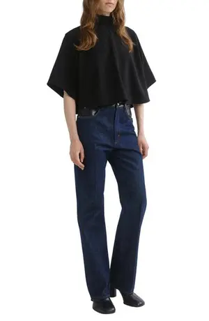 AGOLDE Rom Mock Neck Cape Top