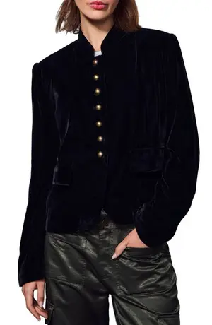 Sanctuary Matera Velvet Jacket - Black