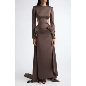 Zimmermann Clash Bow Maxi Dress - Chocolate