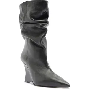 AREZZO Cara Slouch Wedge Bootie - Black