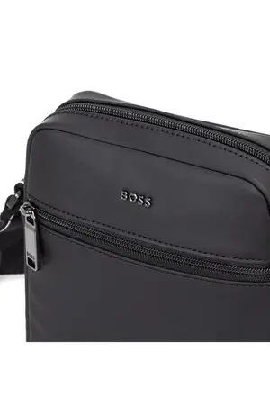 BOSS Zeph Faux Leather Messenger Bag