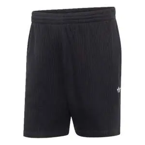 Adidas Originals Trefoil Essentials Waffle Shorts Asia Sizing - Black