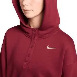 Nike Phoenix Fleece Over-oversized Cropped Henley Hoodie