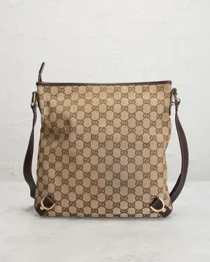 FWRD RENEW Gucci Abbey Flat Messenger Bag