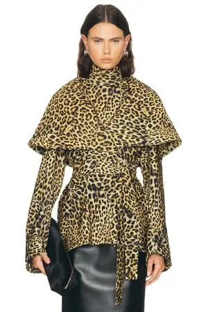Norma Kamali Shawl Collar Peplum Jacket