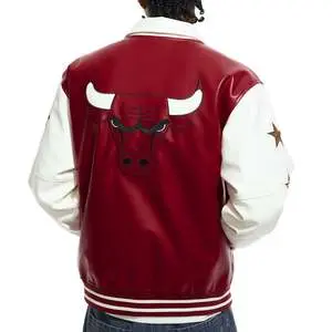 Mitchell & Ness Chicago Bulls Bomber Jacket Asia Sizing