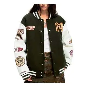 Mitchell & Ness Bomber Jacket Asia Sizing - Olive