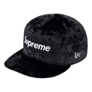 Supreme Fw26 X New Era Crushed Velvet Box Logo - Black