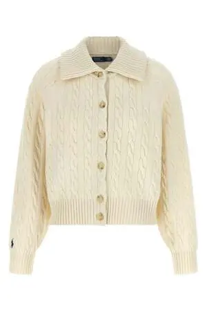 Polo Ralph Lauren Cream Cable-knit Wool And Cashmere Cardigan