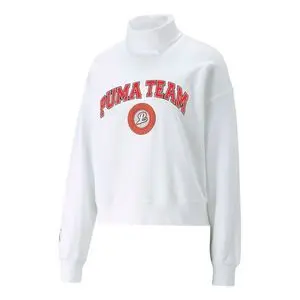 PUMA Team Sweatshirt 'white - White/red