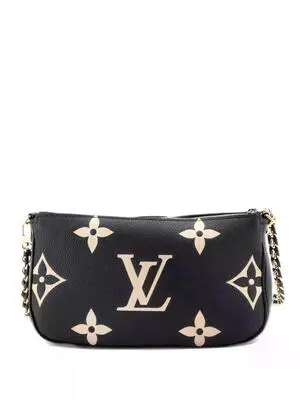 LOUIS VUITTON Multi Pochette Accessoires Bicolor Monogram Empreinte Giant Crossbody Bag - Black