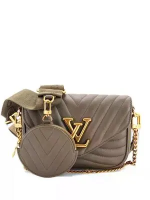 LOUIS VUITTON New Wave Multi Pochette Quilted Leather Crossbody Bag - Green