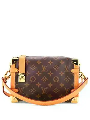 LOUIS VUITTON Side Trunk Handbag Monogram Canvas Mm Satchel - Brown