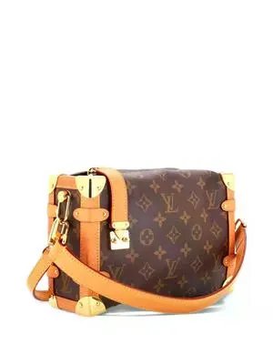 LOUIS VUITTON Side Trunk Handbag Monogram Canvas Mm Satchel