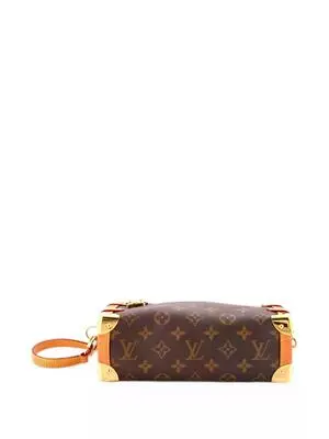 LOUIS VUITTON Side Trunk Handbag Monogram Canvas Mm Satchel