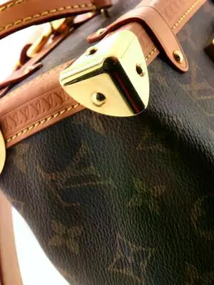 LOUIS VUITTON Side Trunk Handbag Monogram Canvas Mm Satchel