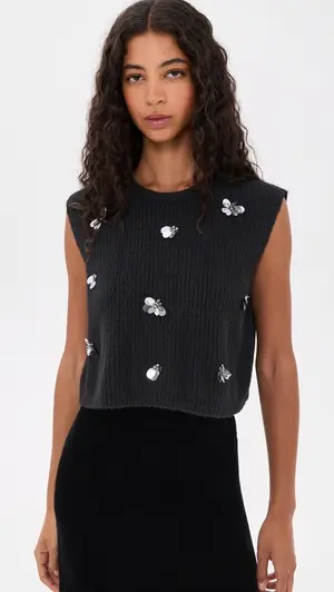 The Great. The Embellished Sweater Vest