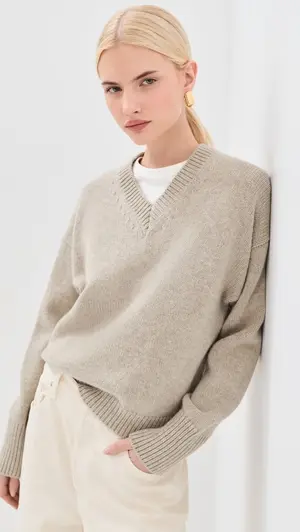 Daughter Sora Slouch V Neck Wool Sweater