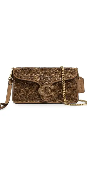 COACH Crystal Signature Suede Tabby Chain Crossbody 19 - Cedar