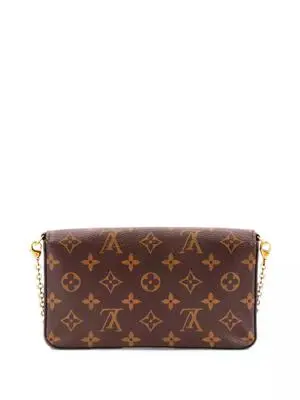 LOUIS VUITTON Felicie Pochette Monogram Canvas Crossbody Bag - Brown
