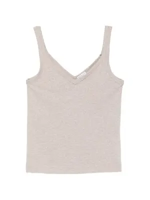 Brunello Cucinelli V-necked Tank Top - Brown