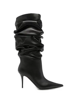 Amina Muaddi Anok Leather Boots