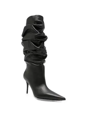 Amina Muaddi Anok Leather Boots