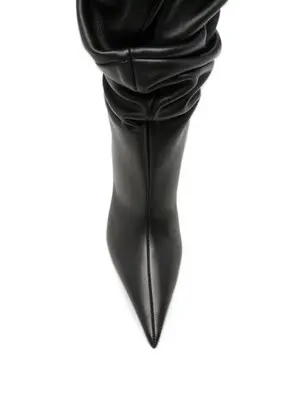 Amina Muaddi Anok Leather Boots