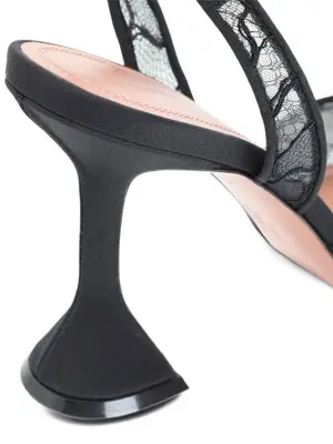 Amina Muaddi Holli Lace Slingback Pumps