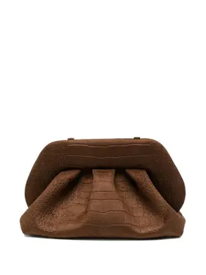 THEMOIRE Bios Suede Clutch - Brown