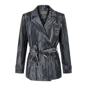 LALIPOP DESIGN Belted Double-breasted Jacket - Grey
