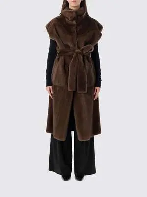 STAND STUDIO Fur Coat - Brown