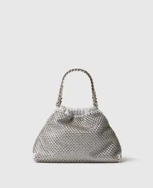 Stella McCartney Falabella Mini Crystal Mesh Drawstring Bag