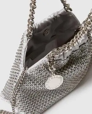 Stella McCartney Falabella Mini Crystal Mesh Drawstring Bag
