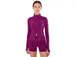 Nike Swift Dri-fit Full Zip Jacket Coat - True Berry/reflective Silver